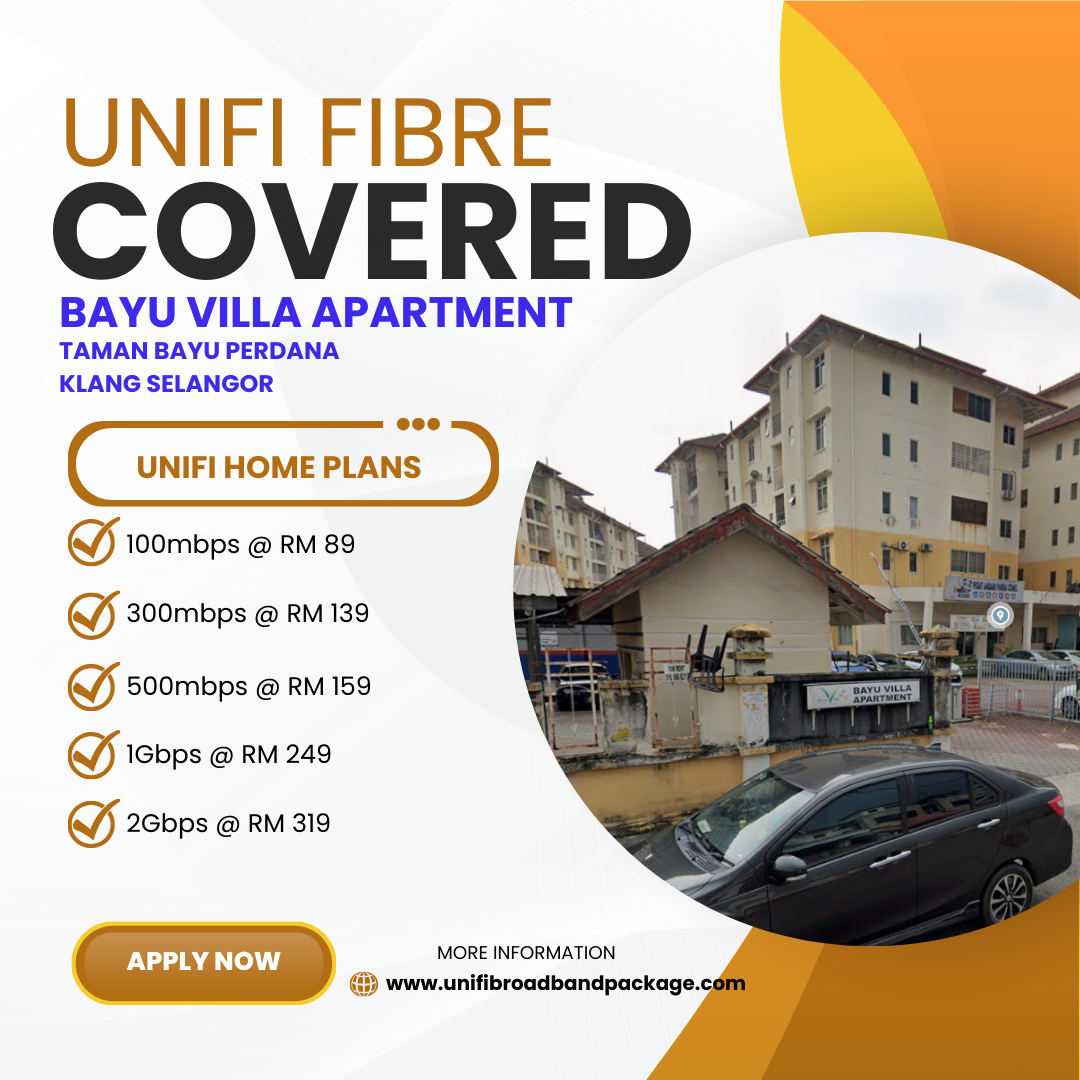 UniFi Home Fibre Now Available at Bayu Villa Apartment Taman Bayu ...